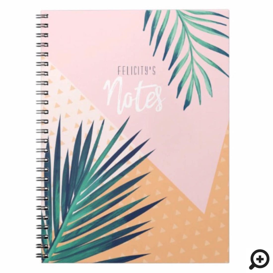 Modern Geometric & Tropical Palm Foliage Notebook - Moodthology Papery