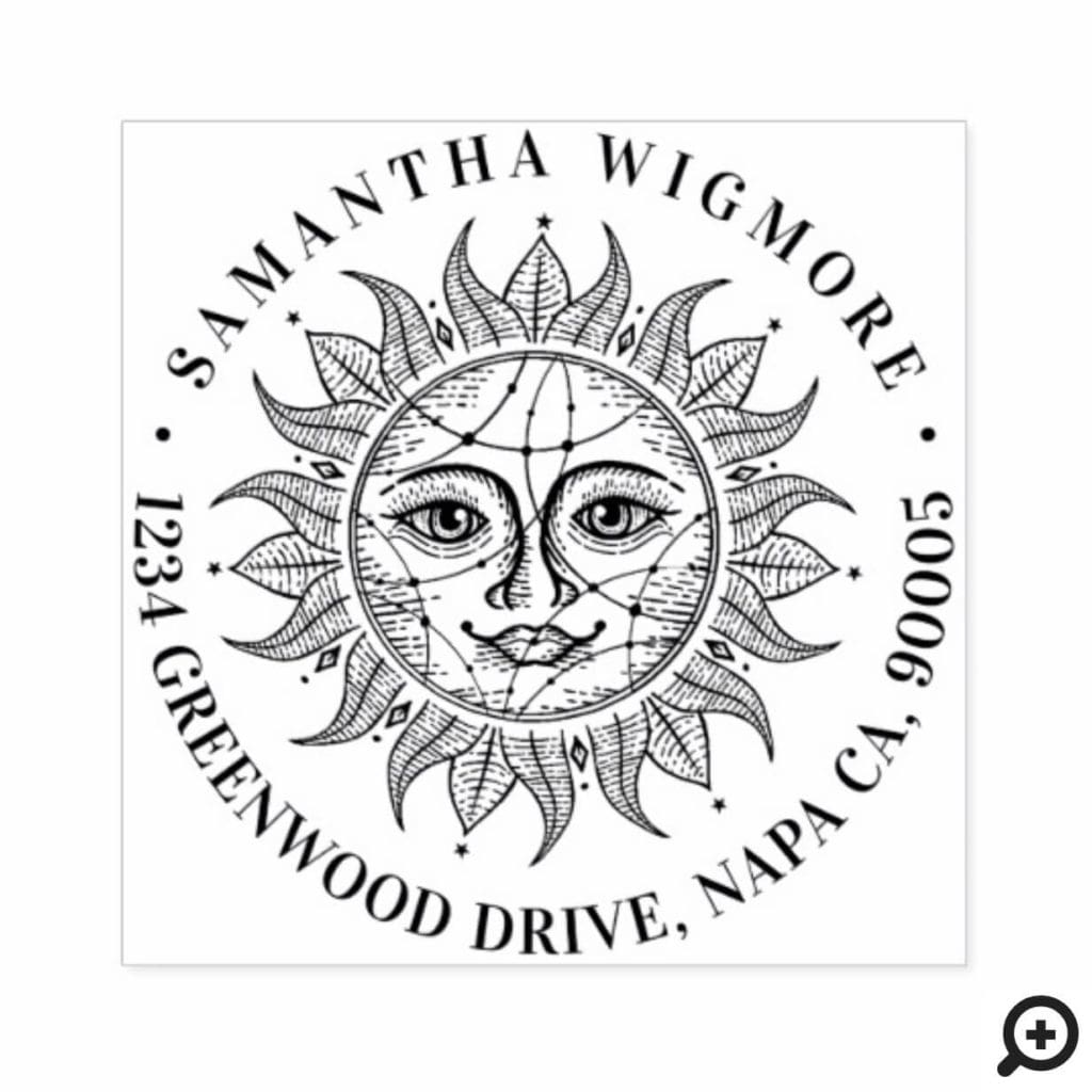 Custom Monogram Initial Spiritual Mandala Lotus Rubber Stamp ...