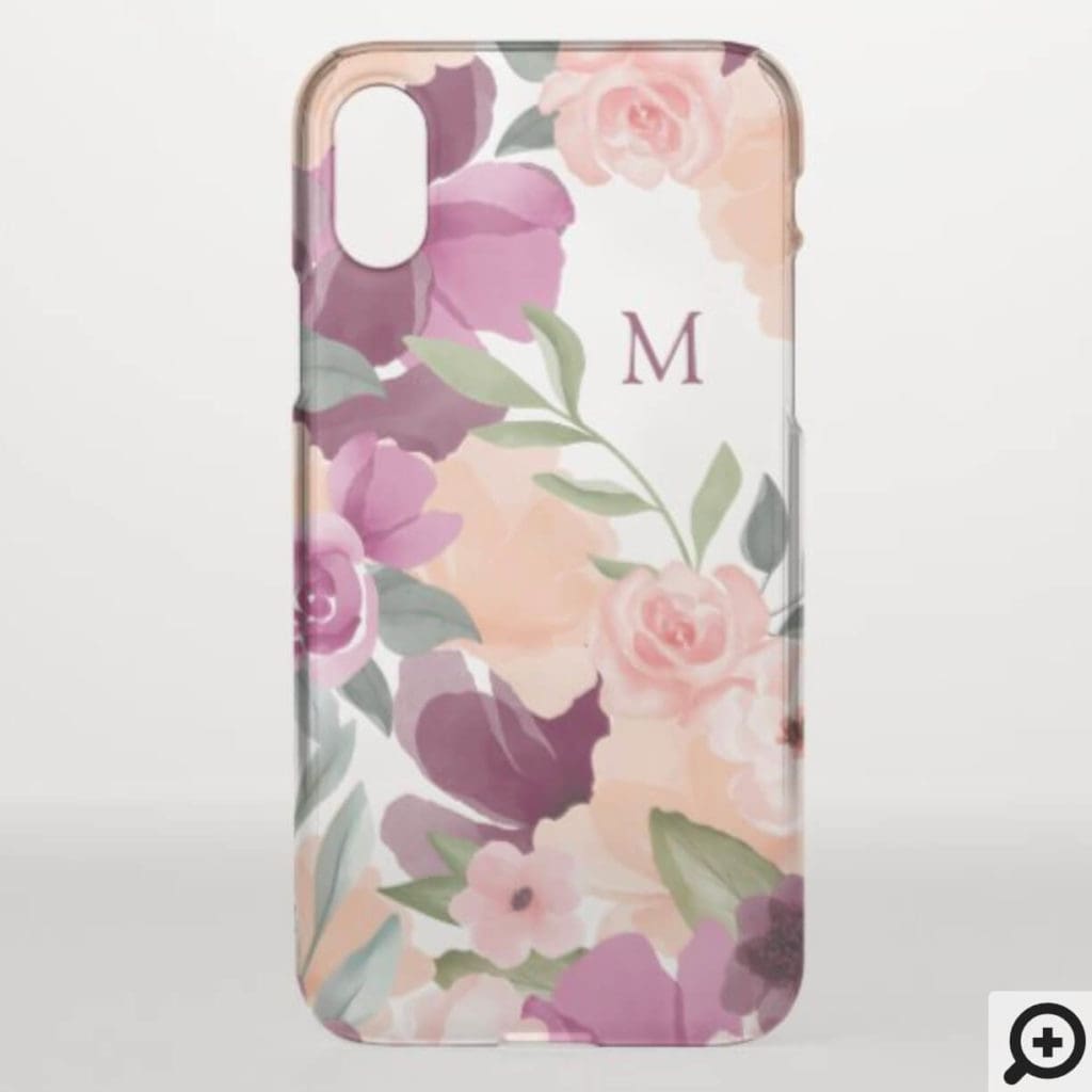 Regal Pink, Gold Watercolor Wash Boho Case-Mate iPhone Case - Moodthology Papery