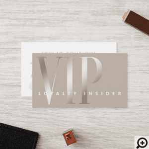 Minimal Sheer & Luxury Shine Champagne VIP Loyalty Card - Moodthology ...