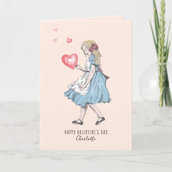 I Love You Vintage Alice In Wonderland Happy Valentine's Day Holiday ...