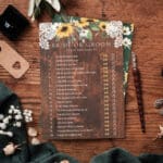 He Said She Said Sunflower Gown Bridal Shower Game - Moodthology Papery