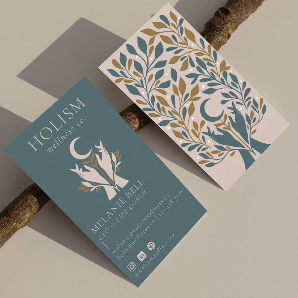 Holistic Health & Wellness Healing Hands Celestial Business Card ...