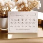 Minimal Celestial Wedding QR Code Details Enclosure Card - Moodthology Papery