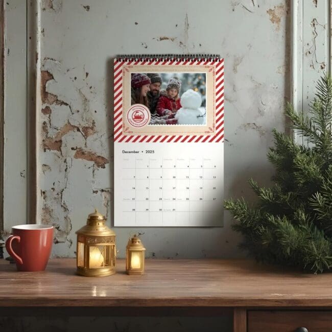 Modern Minimalist Multi Photo Family Memories Calendar - Moodthology Papery