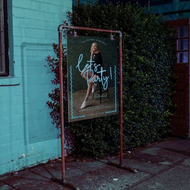 Sweet Treats Wavy Arch Pink Neon Graduation Party Acrylic Sign ...