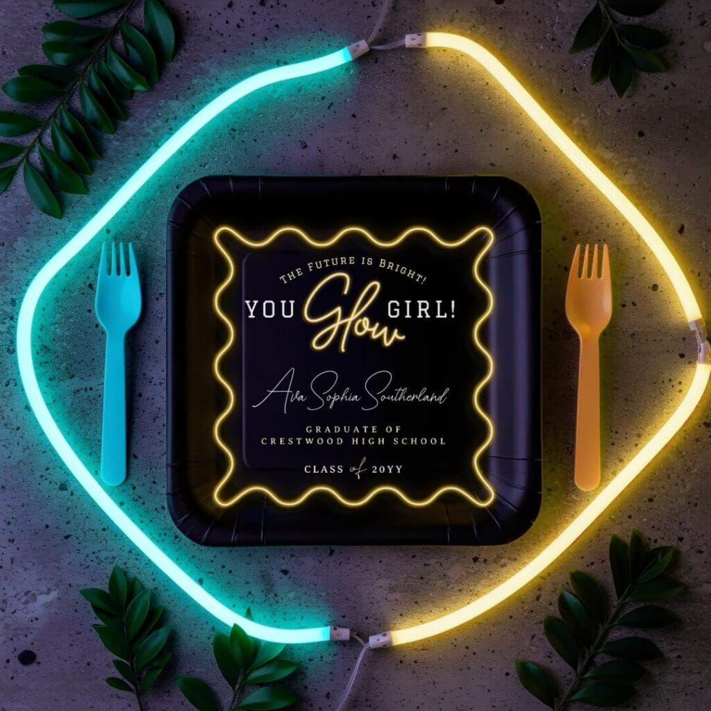 Neon Graduation Party Design By Moodthology Papery