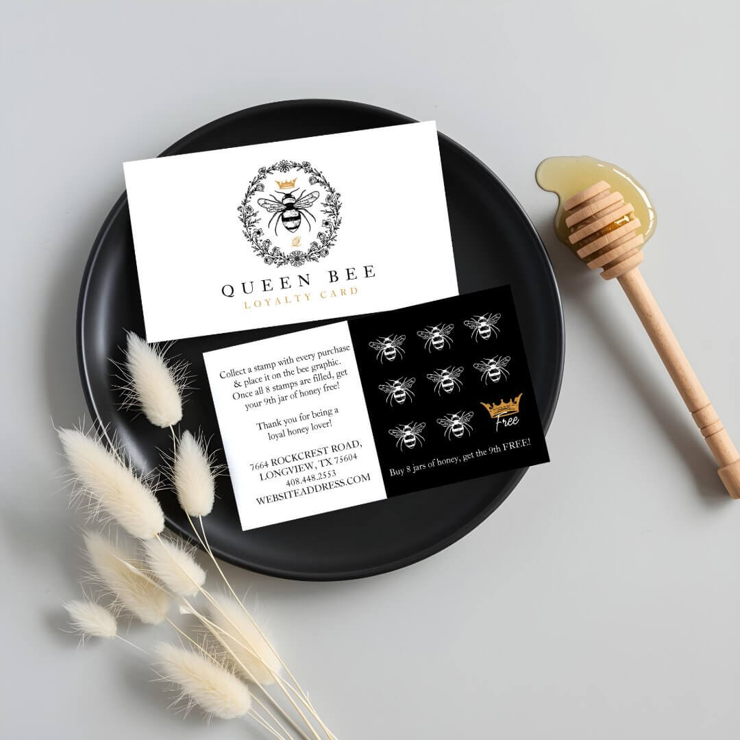 Elegant Luxurious Regal Royal Gold Crown Loyalty Card - Moodthology Papery